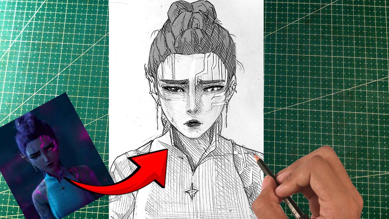 How to draw RUMI Half Demon Form || K-POP DEMON HUNTERS - YouTube