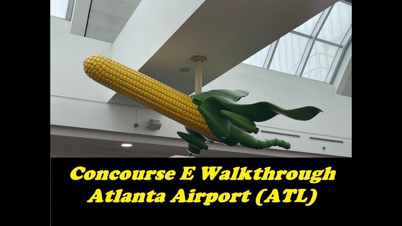 Atlanta Airport (ATL) - Concourse E Walkthrough - YouTube