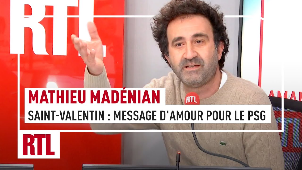 Mathieu Madénian : pour la Saint-Valentin, message d'amour pour le PSG - YouTube
