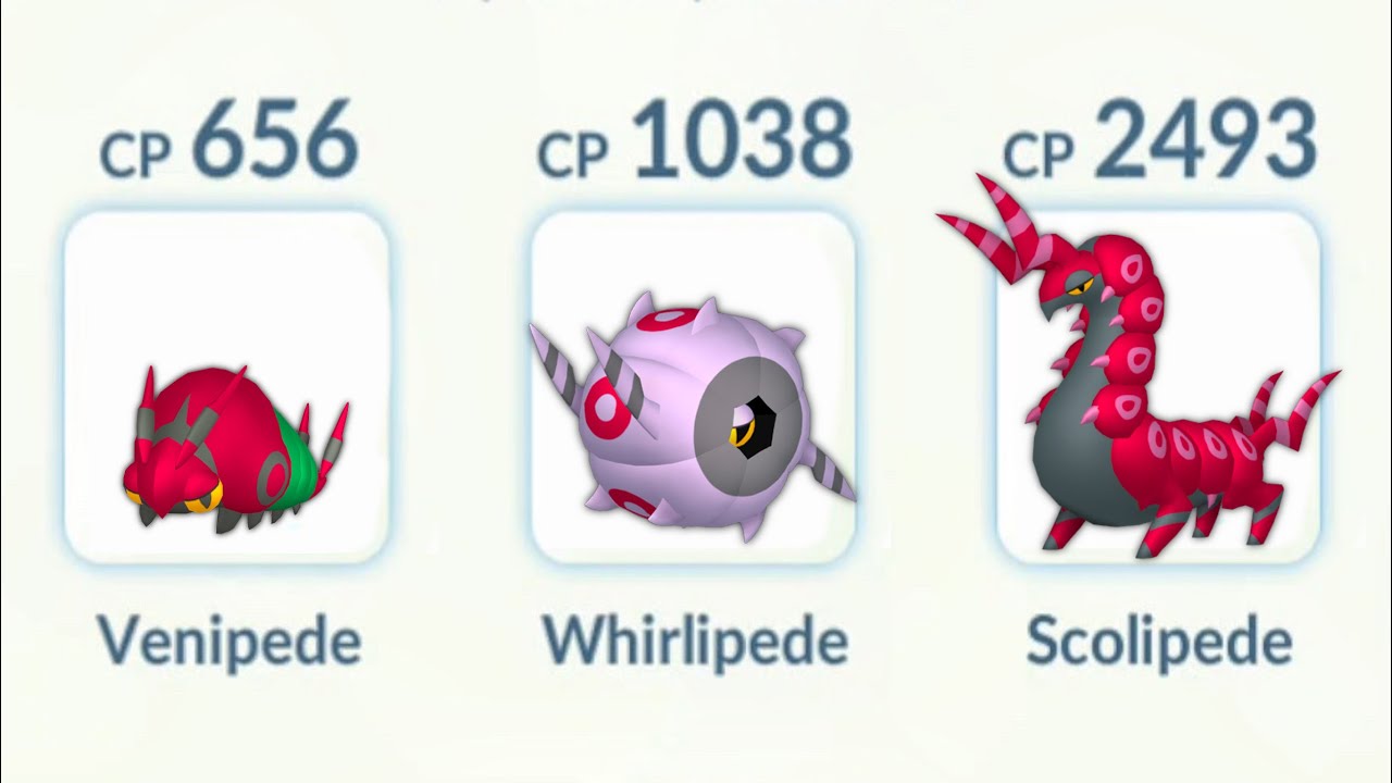 Using (Venipede, Whirlipede, Scolipede) Family in Pokemon Go. - YouTube
