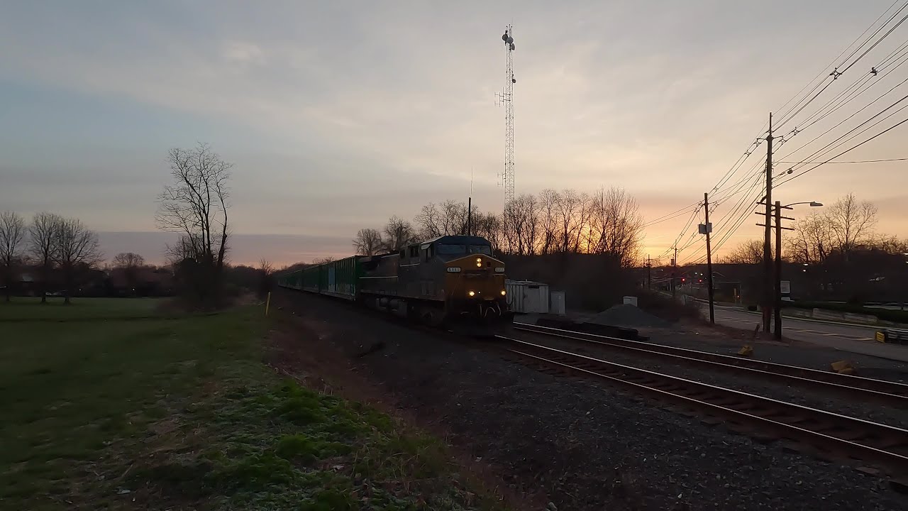 [4K] 5:30am Dawn Patrol on the Conrail/Lehigh Line @Edison, NJ - Long ...
