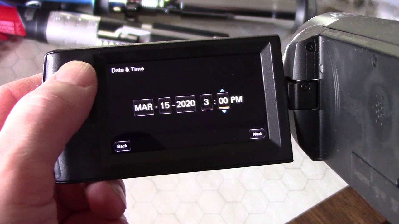 Sony Handycam HDR CX405 initial setup - YouTube