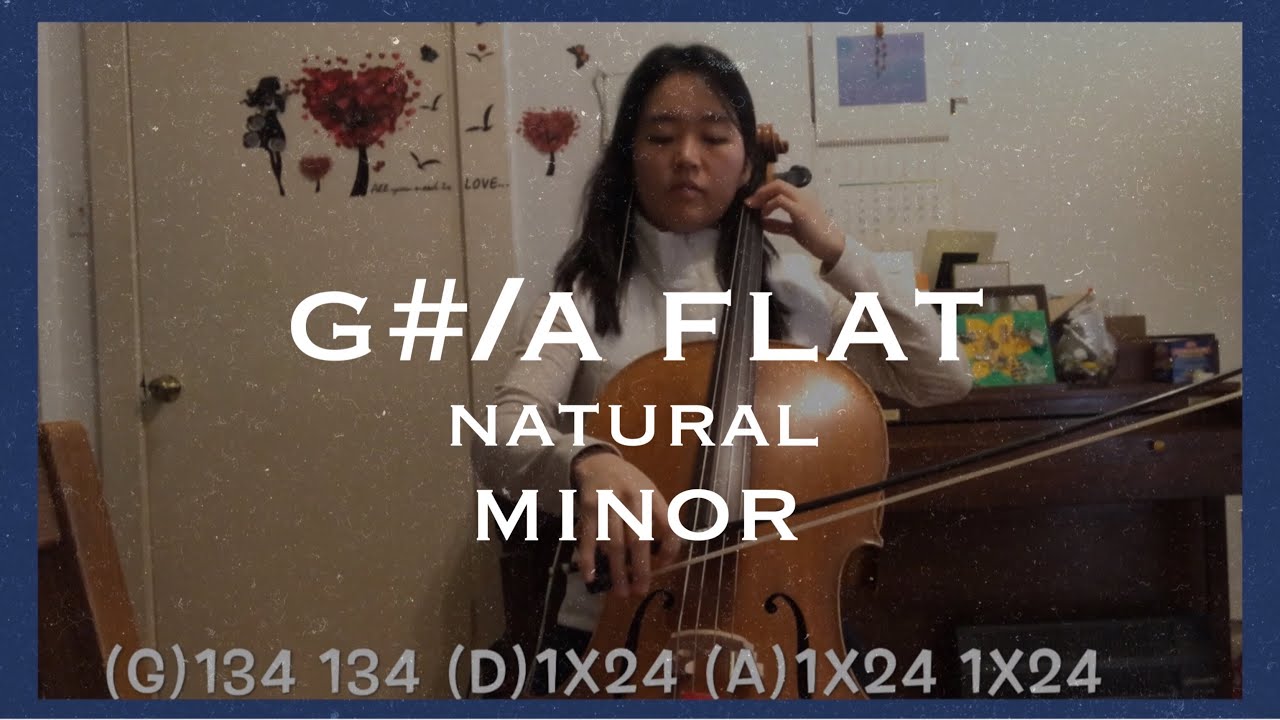 G#/Ab natural minor scale on the cello (2 octaves) - YouTube