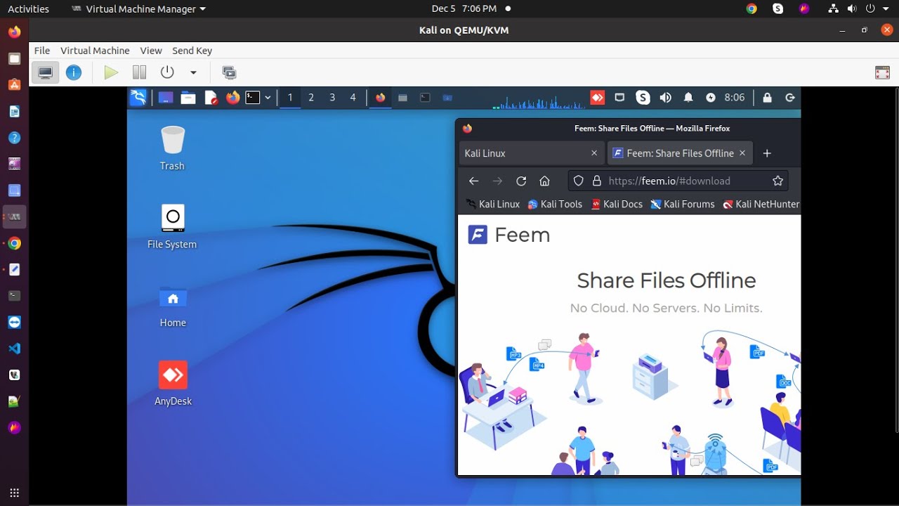 How to Feem Installation kali linux - YouTube