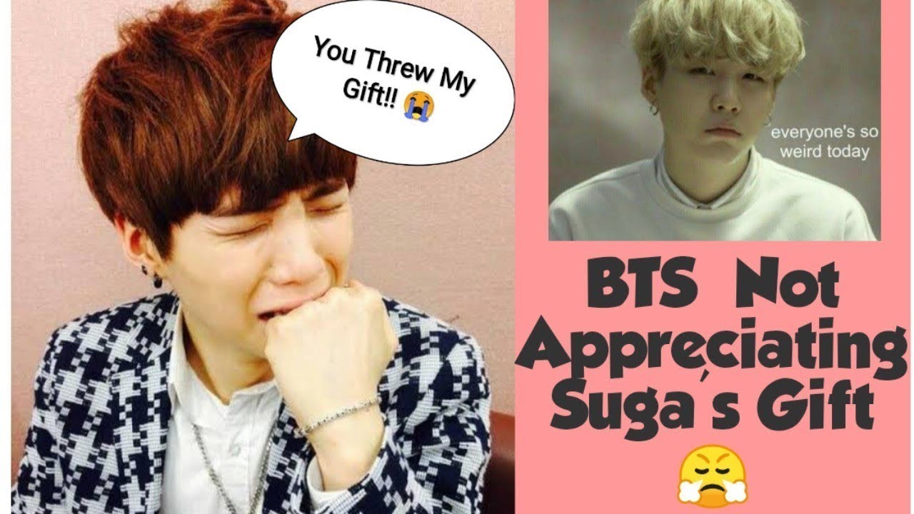 BTS Members Not Appreciating Suga's Gift - YouTube