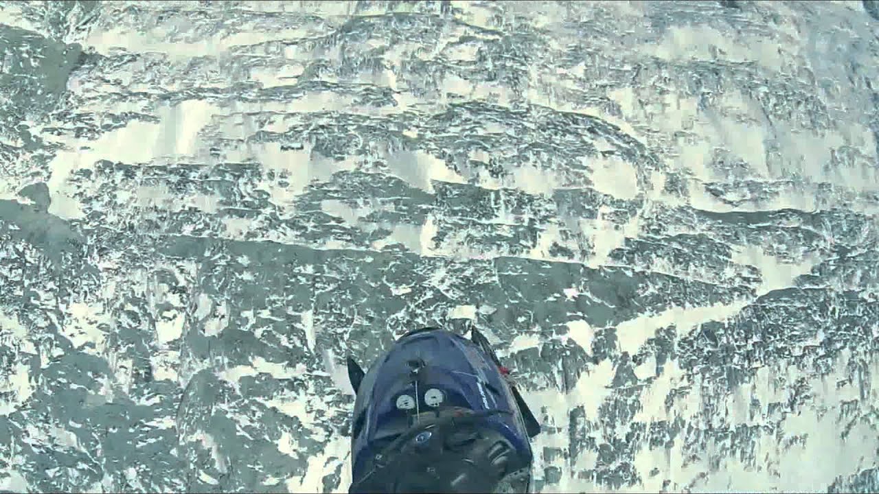 GoPro: Erik Roner's 800-foot Cliff Snowmobile BASE Jump (remix) - YouTube