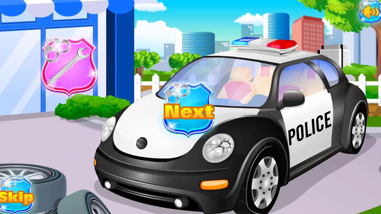Police Car For Kids Wash Police Car Wash - Cartoons Videos For Children ...