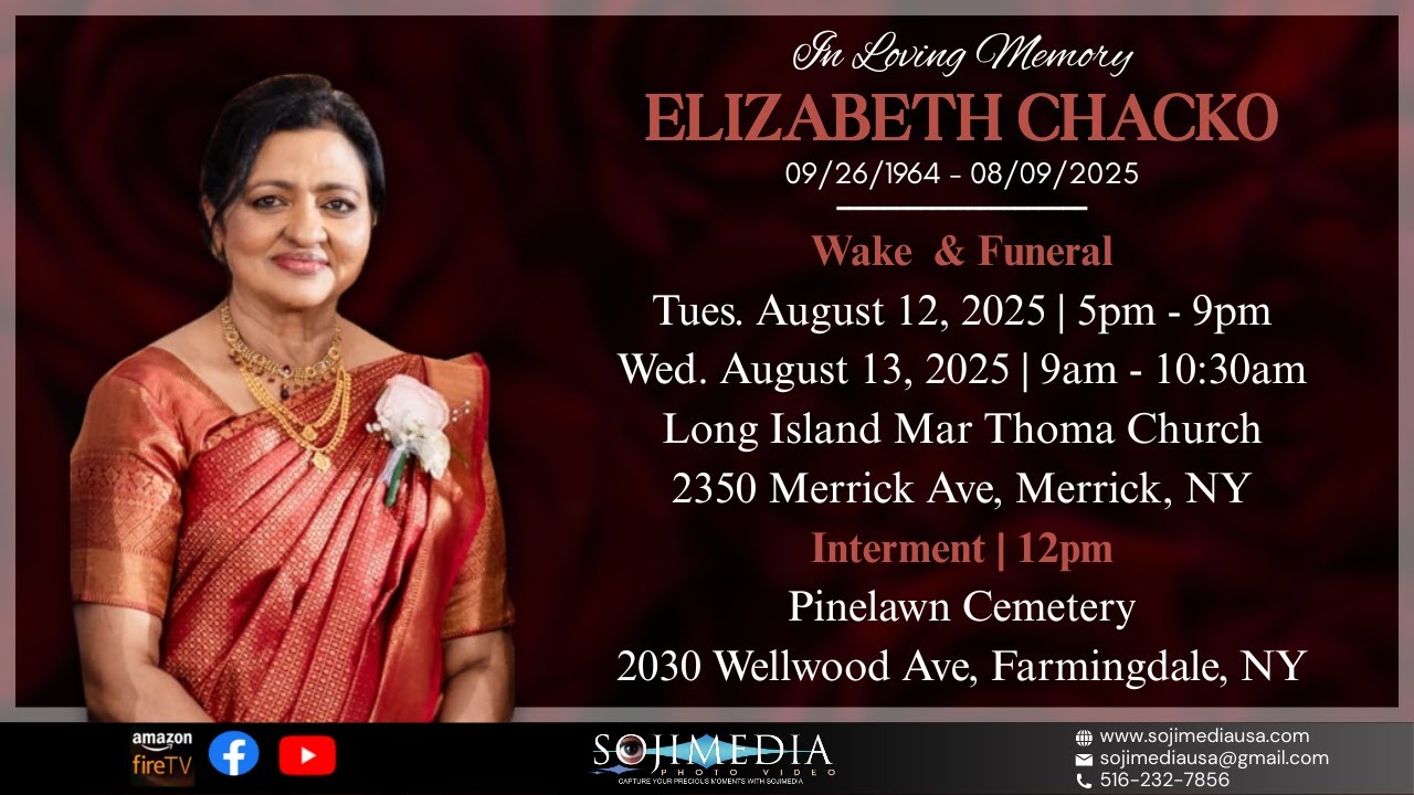 FUNERAL | ELIZABETH CHACKO - YouTube