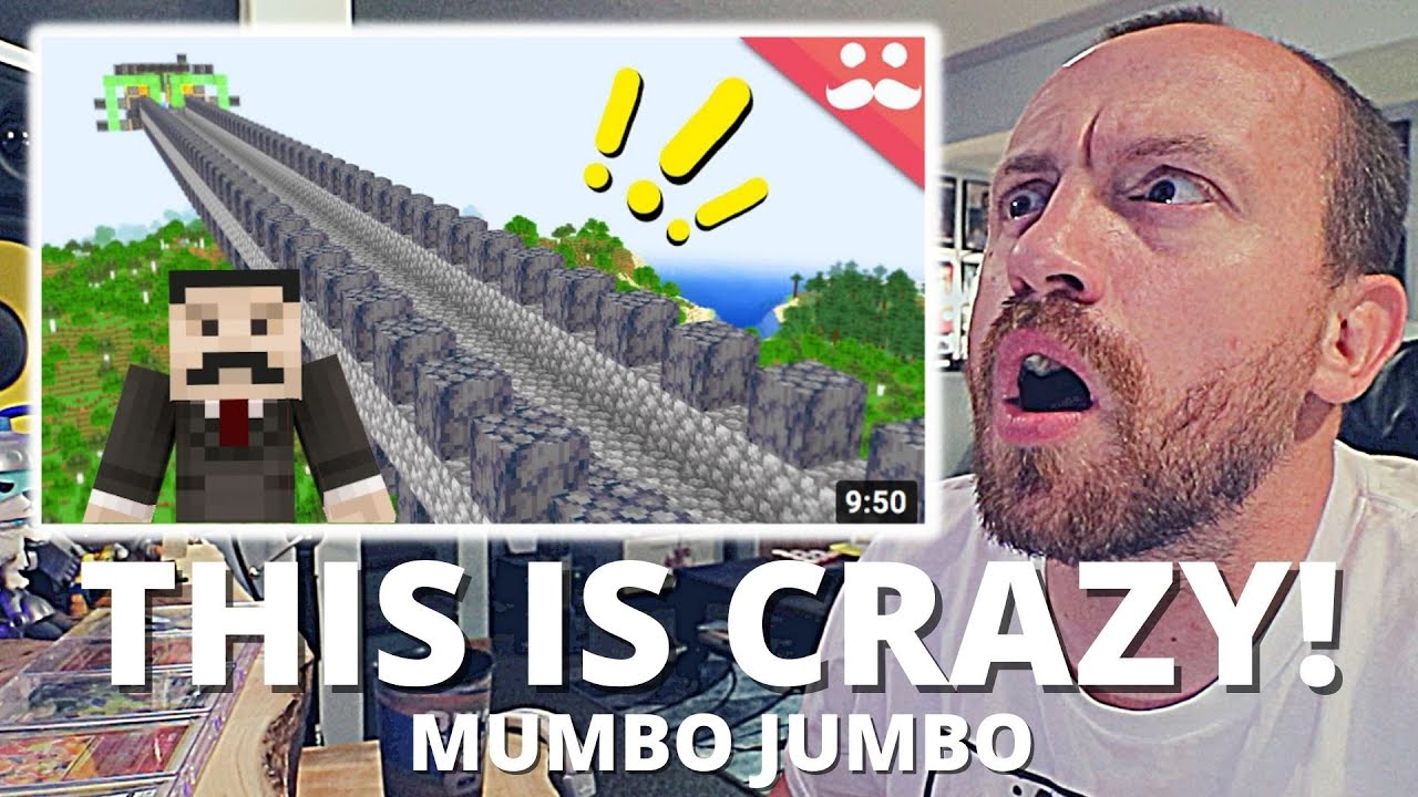 THIS IS CRAZY! Mumbo Jumbo Self Building Bridges in Minecraft (REACTION ...