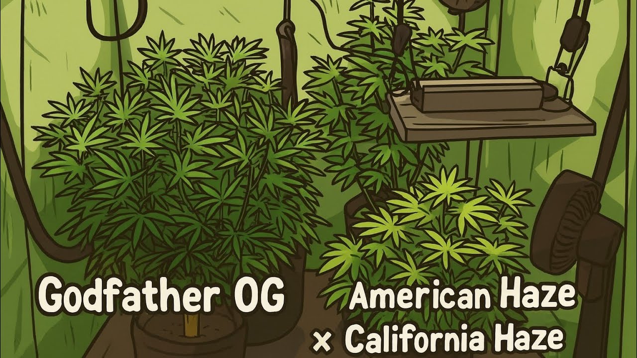 “4x4 Grow Tent Flip 🌱 | Godfather OG & American Haze × Cali Haze – Week ...