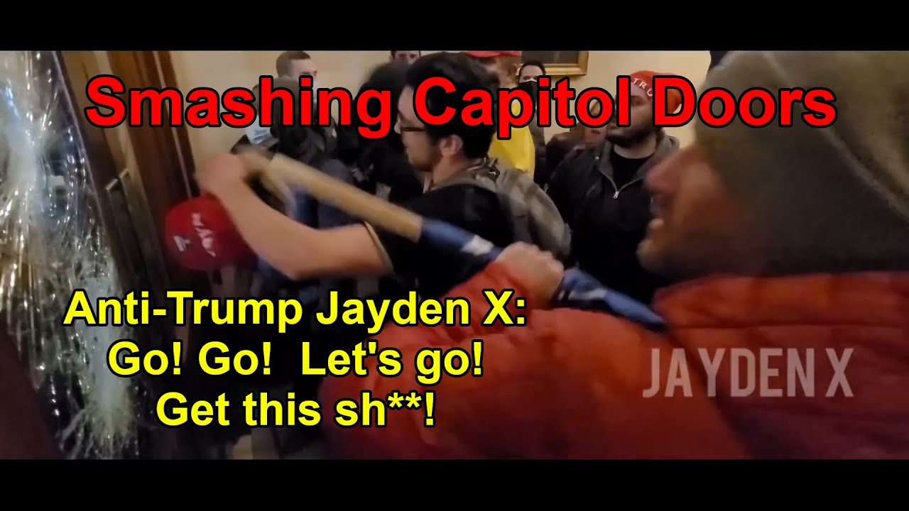 Anti-Trump activist Jayden X calls on mates to smash Capitol Door Down ...