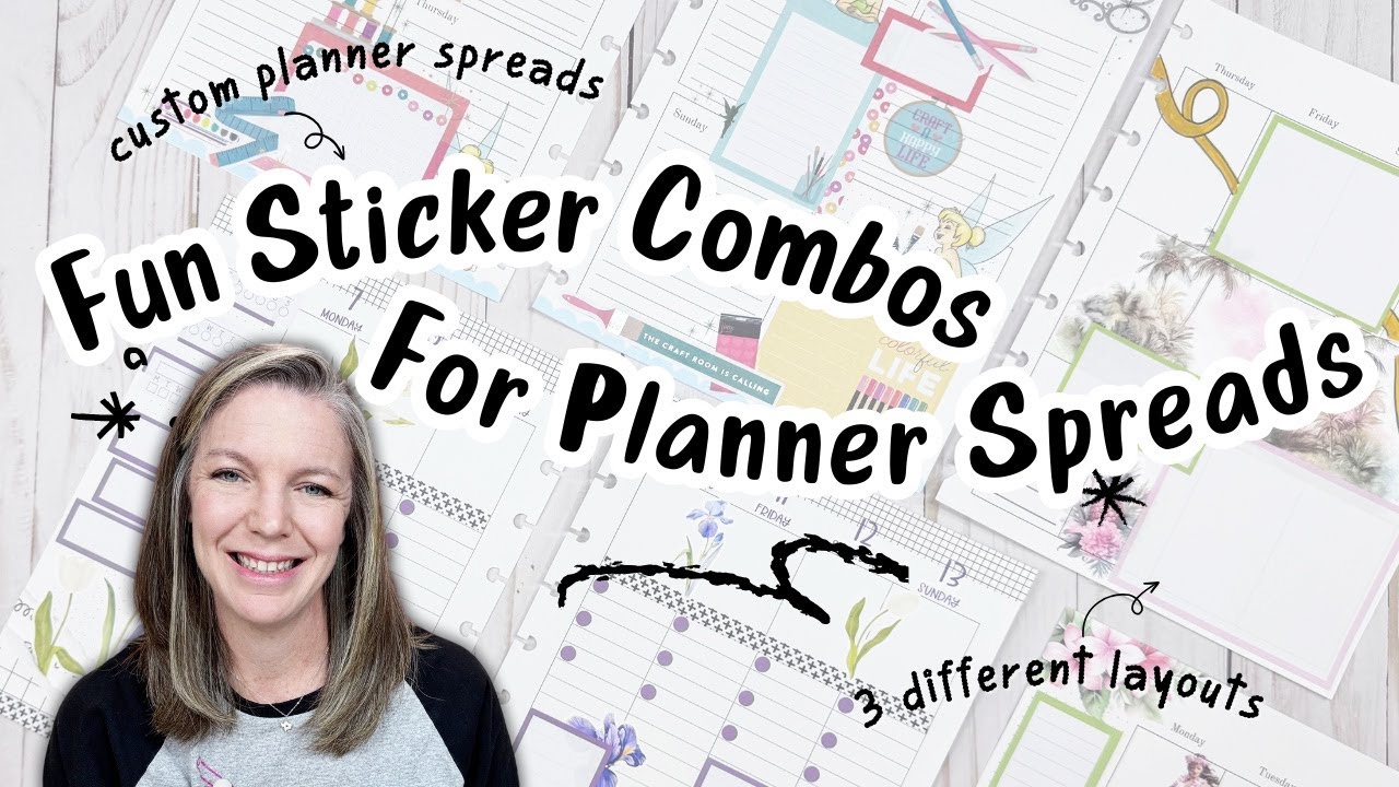 Fun Sticker Combos for Planner Spreads | Creative Sticker Mashups - YouTube