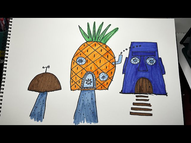 How To Draw Spongebob House