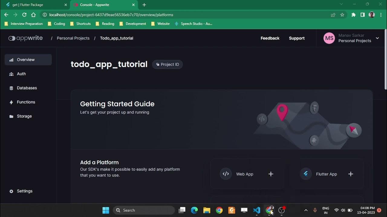 Appwrite Flutter Todo App Tutorial Part 1 Installation And Setup Youtube