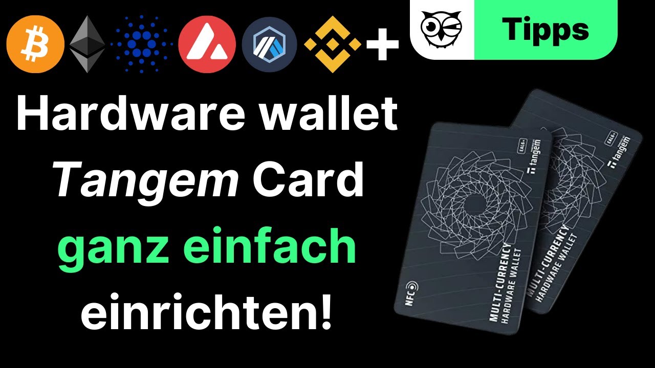 Ledger Alternative? Einfaches Hardware Wallet Tangem! In 3 Minuten zum ...