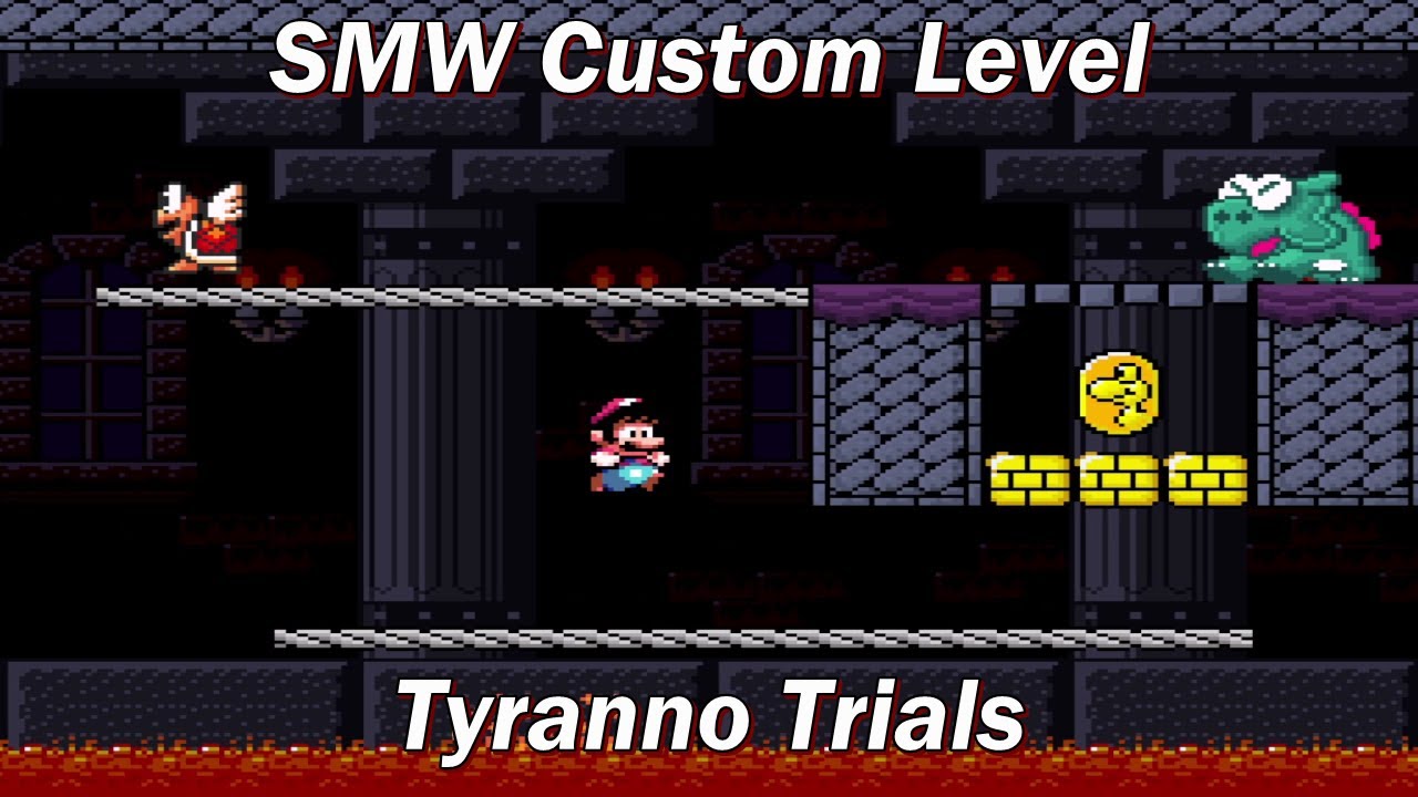 SMW Custom Level - Tyranno Trials - YouTube