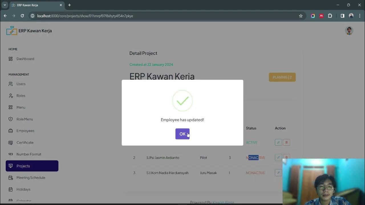 Demo Aplikasi ERP untuk Human Resource Menggunakan Laravel - YouTube