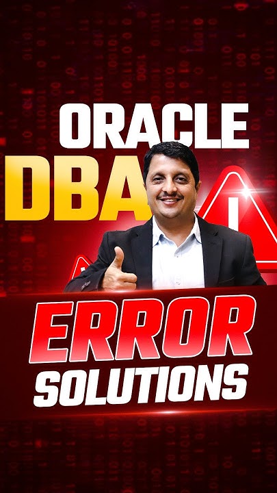 Ambasa Sir's Guide to Handling Oracle DBA Errors | Oracle DBA tutorial #oracledba ...
