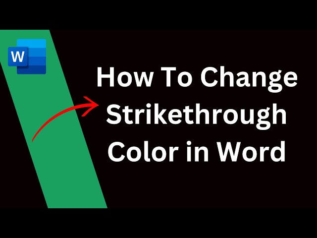 How To Draw A Red Line Through Text In Word