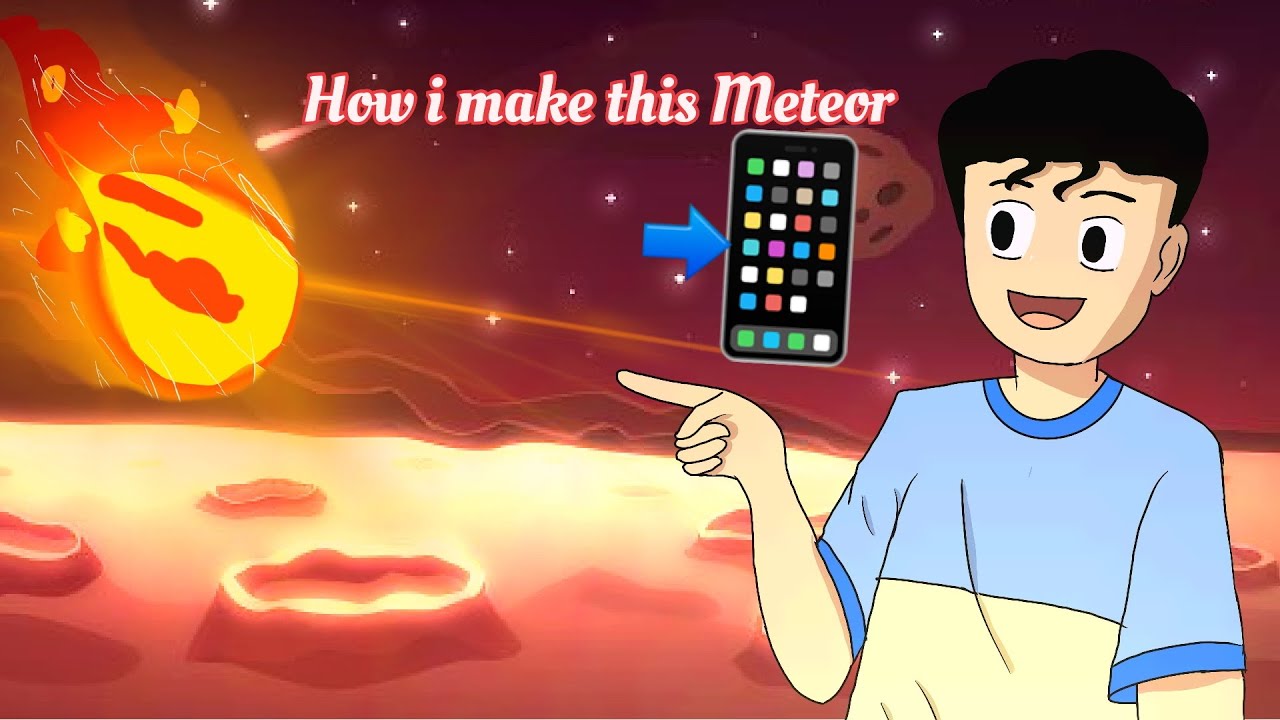 How I make this meteor Animation in any software 🙀😱/ procreate# ...