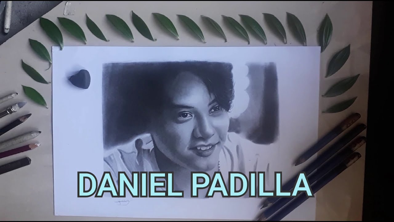 Timelapse drawing of DANIEL PADILLA.. - YouTube