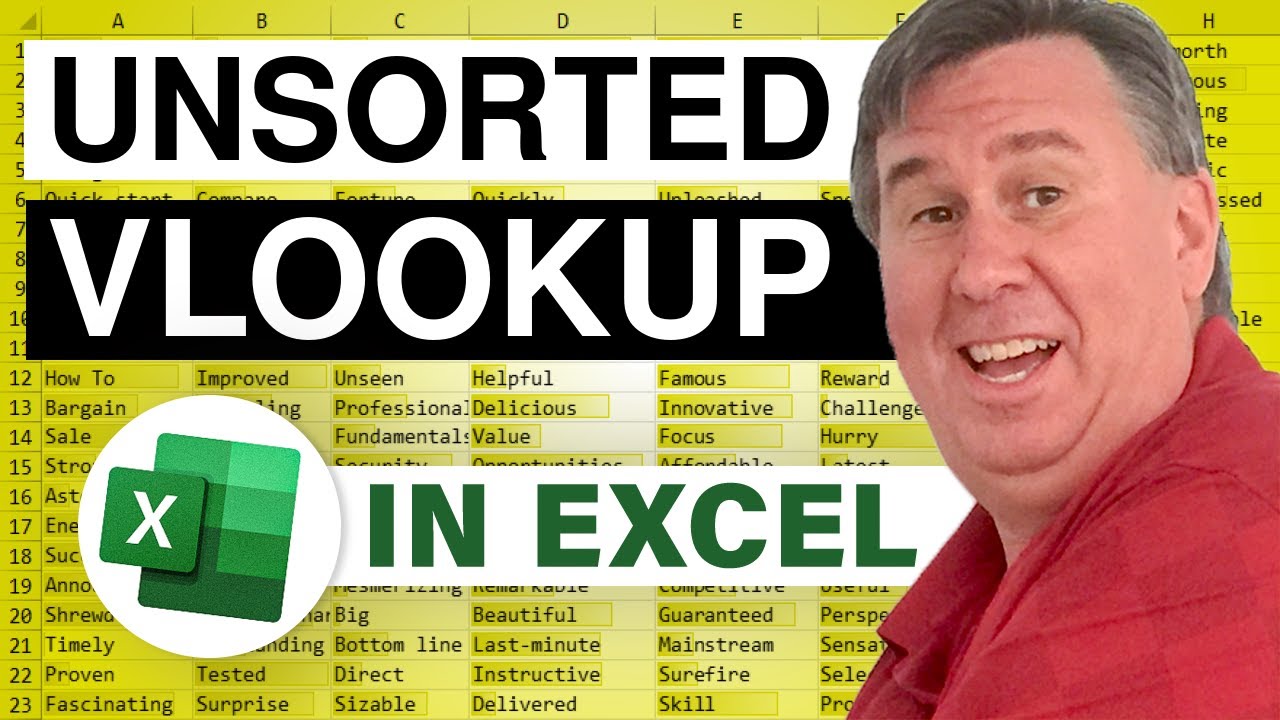 Excel Dueling Excel Vlookup With Unsorted Data Two Solutions