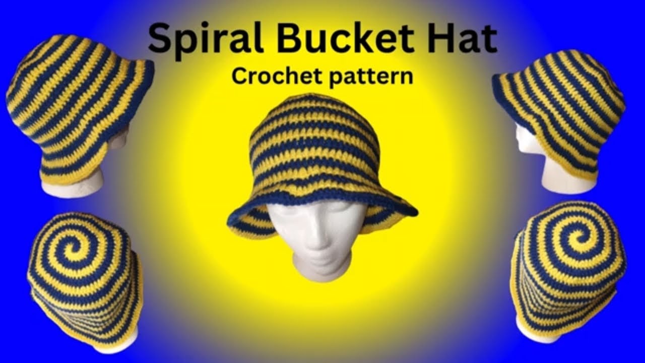 Easy Crochet Spiral Bucket Hat Pattern- Prefect for Beginners - YouTube
