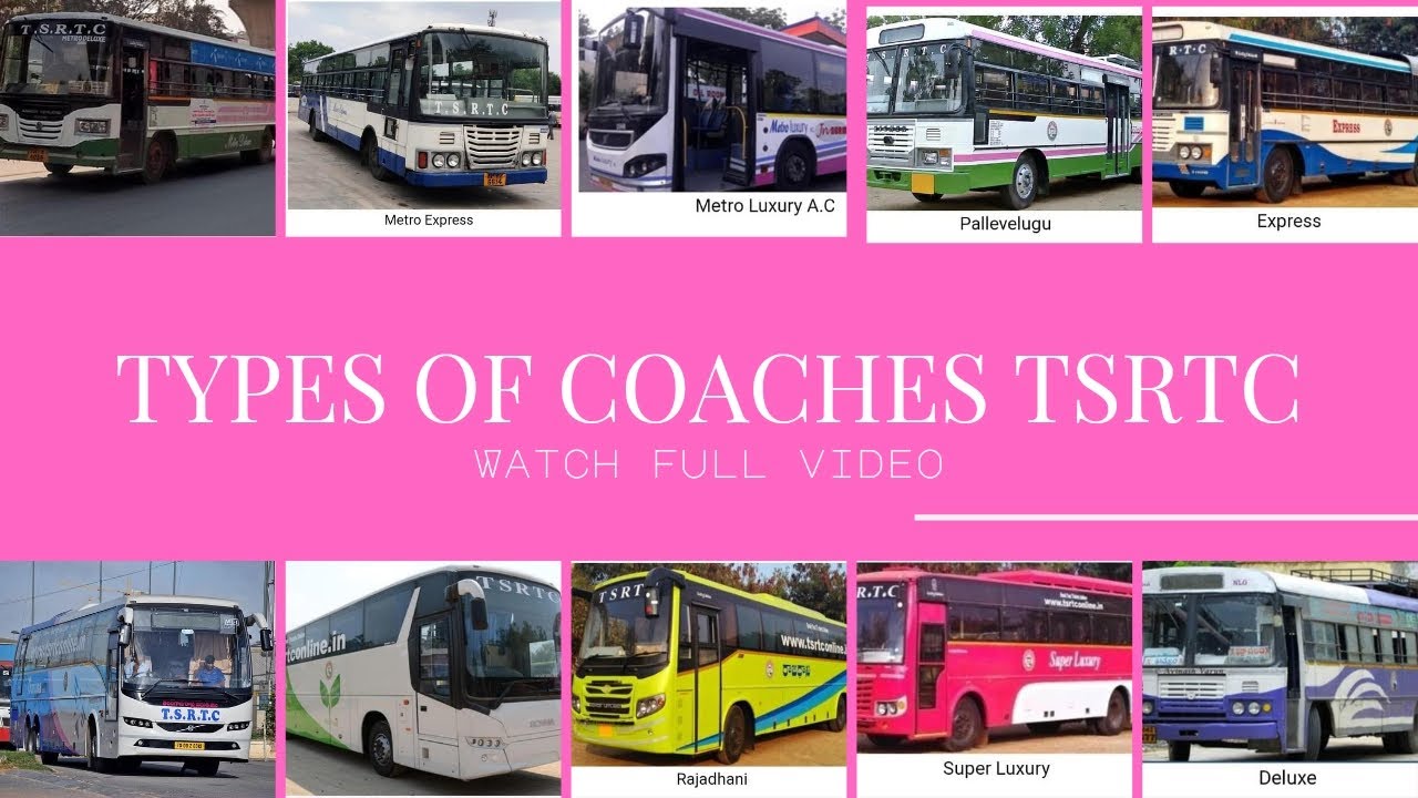 Types of coaches TSRTC|Garuda plus,rajadahani,express,super luxury ...