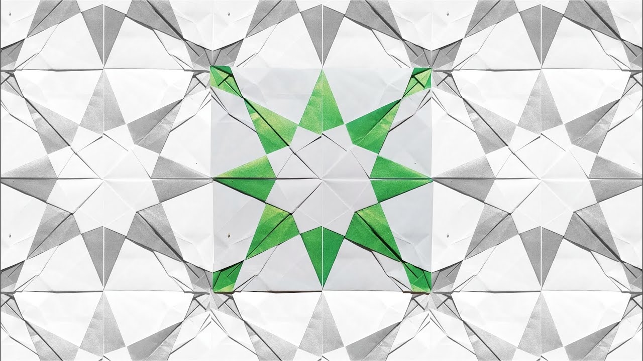 How to Make Origami Octagonal Star Tiling - Origami Modular Islamic ...