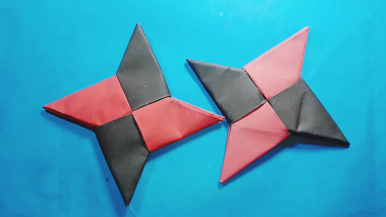 Ninja star/How to make Ninja star/paper ninja star/paper srar/orgami ...