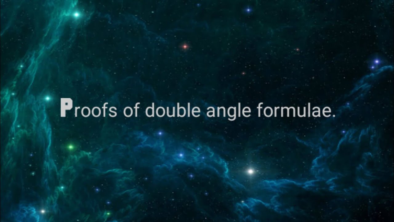 Proof of Double Angle Formulae|sin2A, Cos2A, Tan2A|♡Trigonometry|Math ...