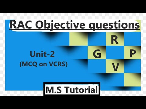 RAC MCQ !! RGPV !! VCRS MCQ(Unit-2) !! by M.S Tutorial - YouTube