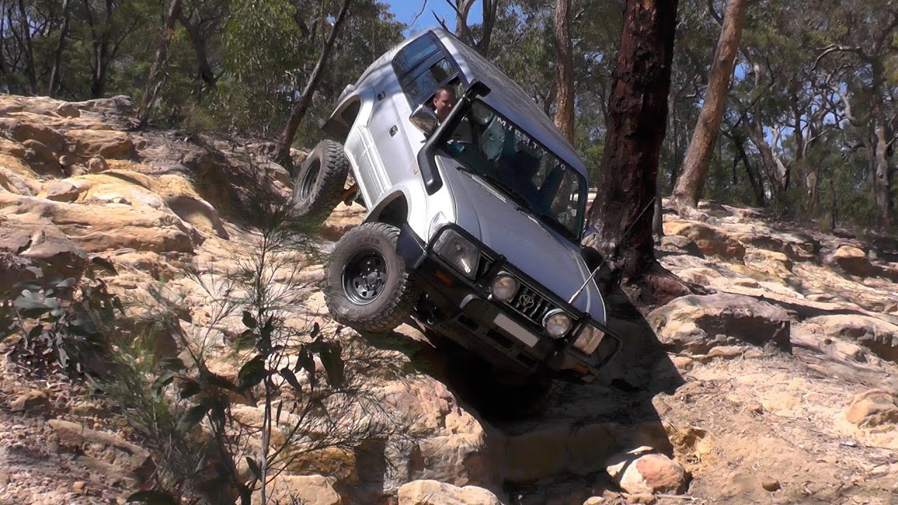 Prado flex and driveline testing (rock crawling at Wheeny Creek) - YouTube