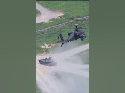 Full power combination AH-64 Apache with M1A2 Abrams #shorts #military - YouTube