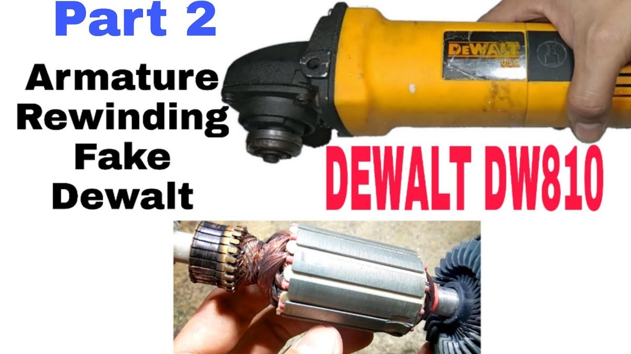 Armature Rewinding Fake DEWALT DW810 part 2 - YouTube