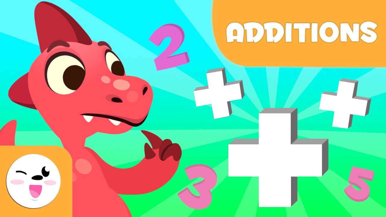 Additions pour enfants - Apprends à additionner avec des dinosaures ...