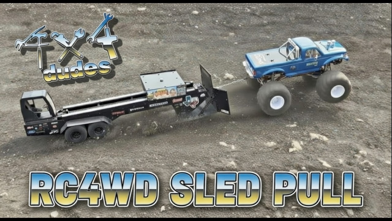 RC crawler : monster truck sled pull! - YouTube