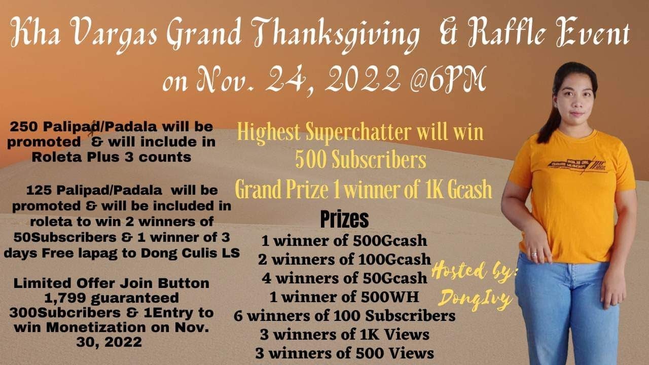 Kha Vargas Grand Thanksgiving and Raffle Event - YouTube
