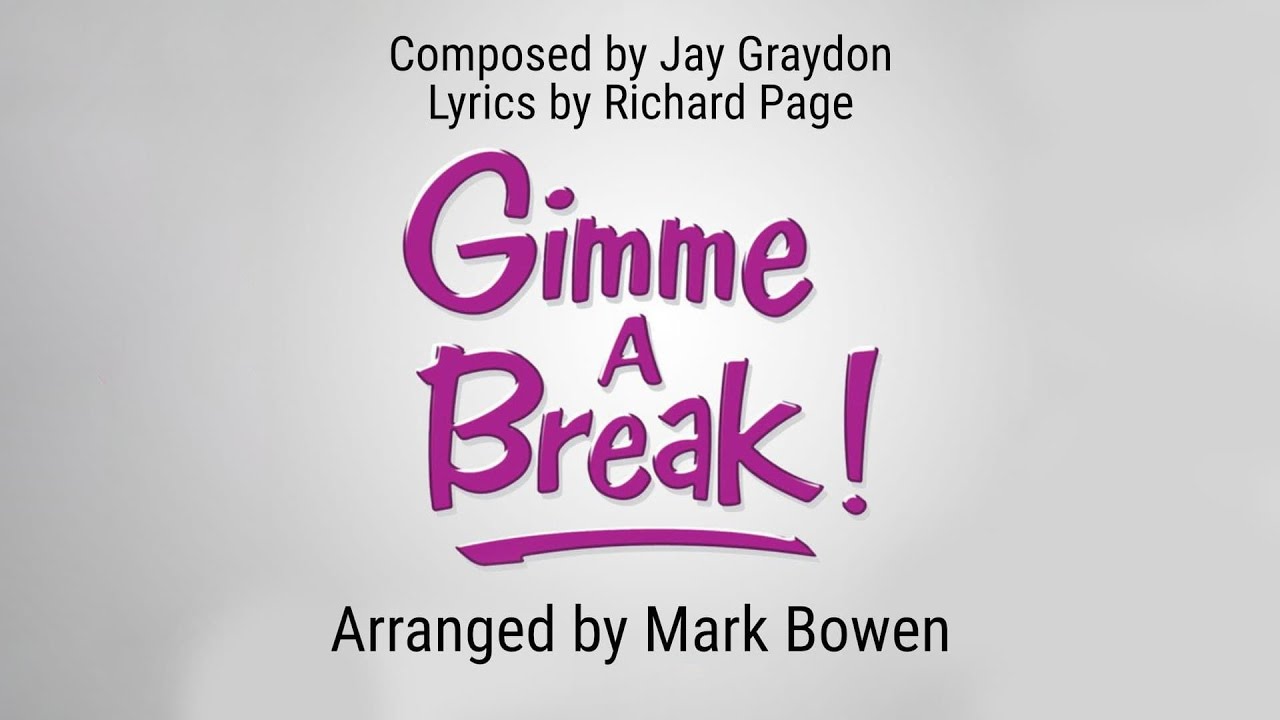 Gimme A Break - Piano Solo - YouTube