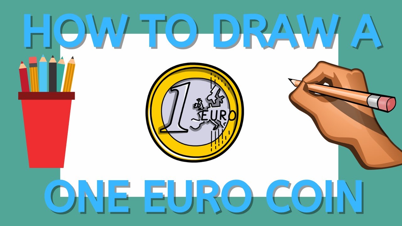 How to draw a one Euro coin step by step. - YouTube