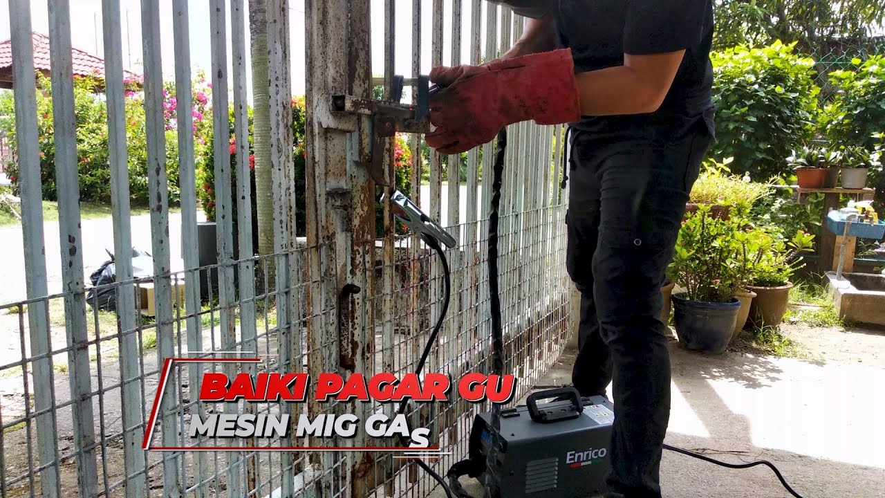 BAIKI PAGAR RUMAH GUNA MESIN WELDING GASLESS - YouTube