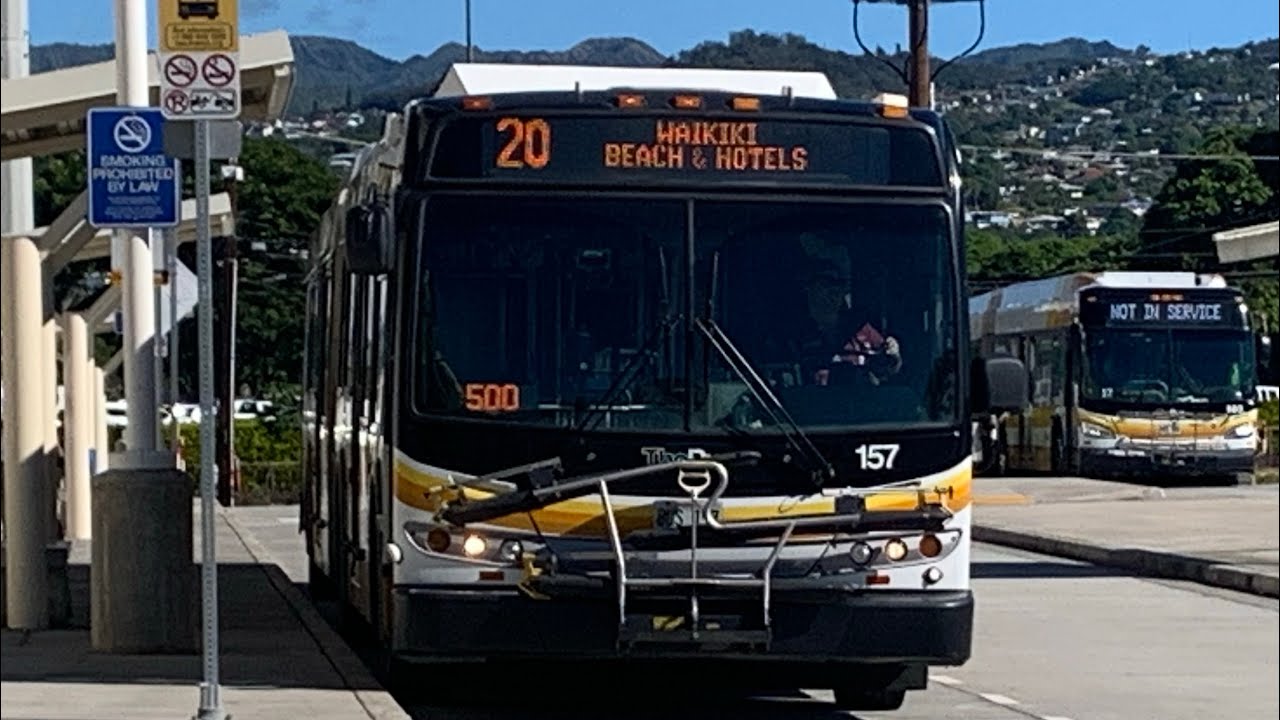Honolulu TheBus Route 20-Waikiki Beach and Hotels Bus #157 (AIRPORT ...