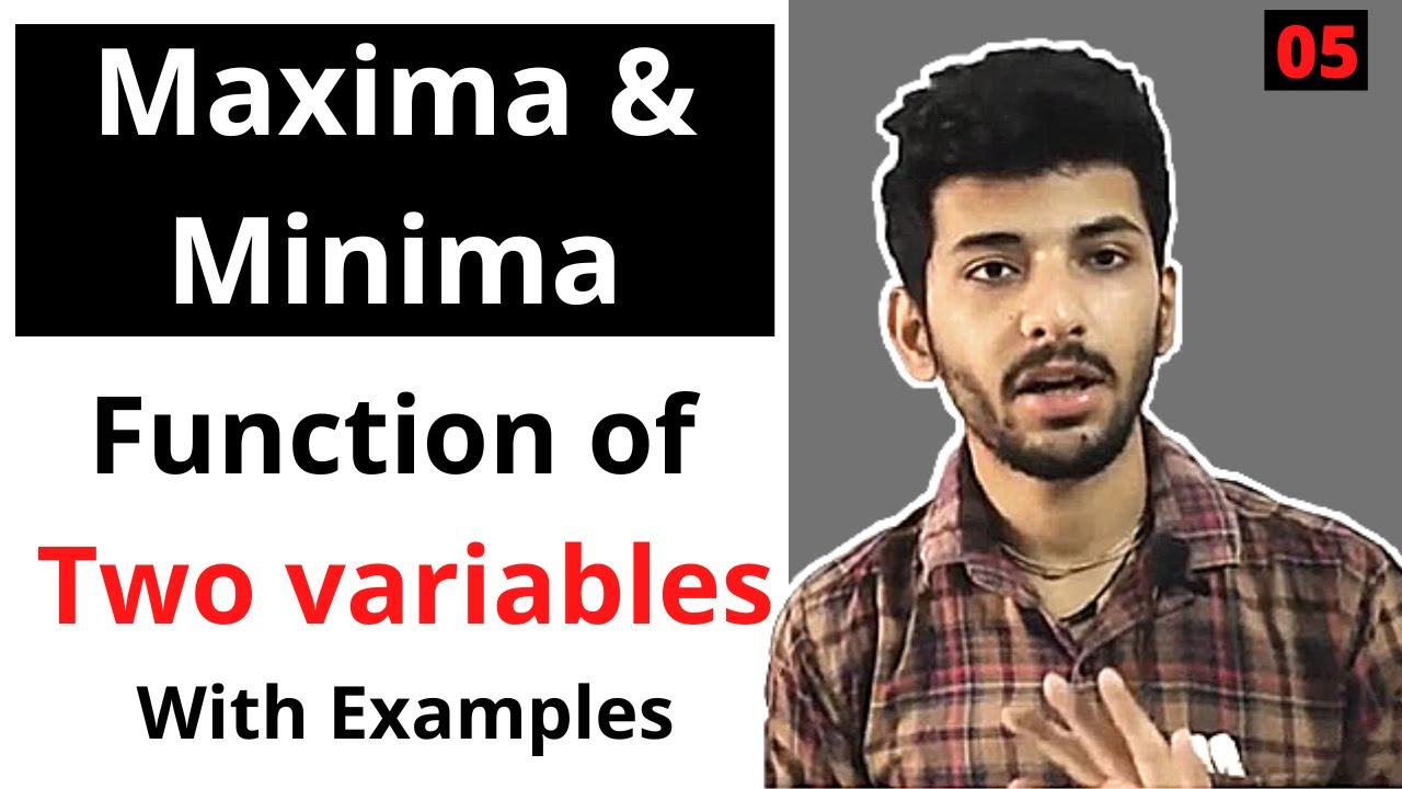Maxima And Minima Of Two Variable Functions Real Analysis Youtube