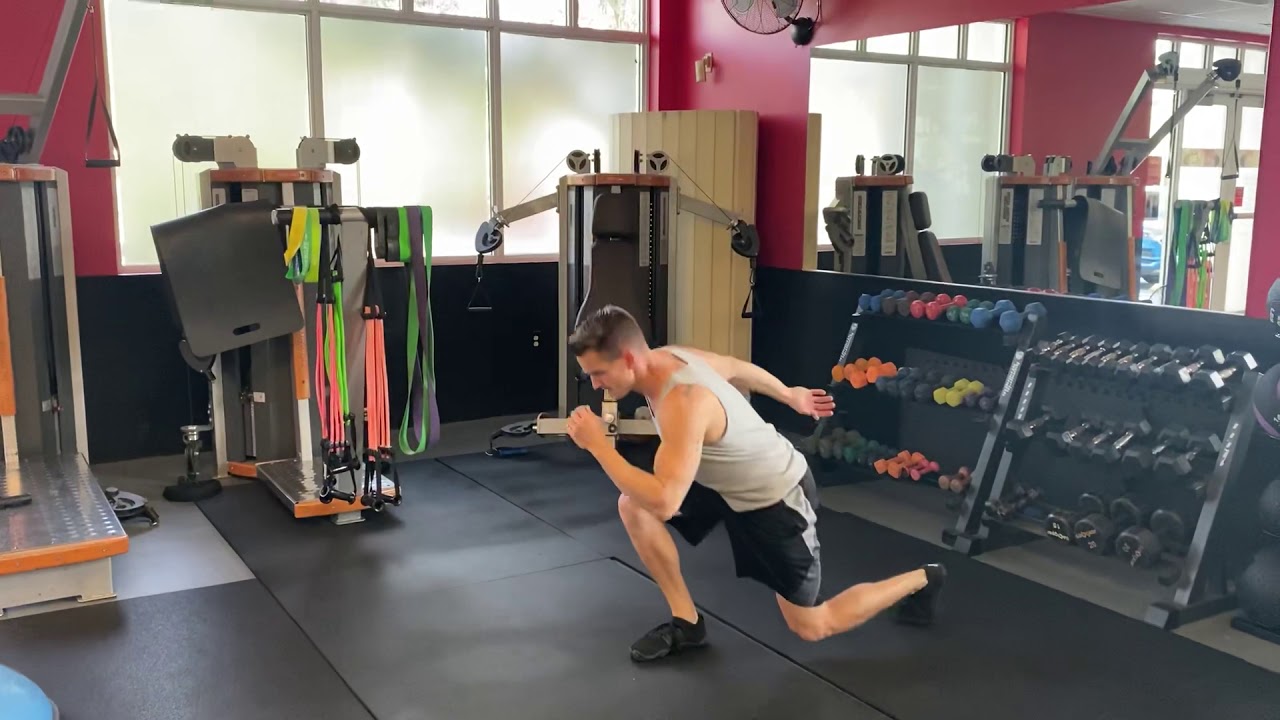 Focused Training Reverse Lunge to Sprinter Hop - YouTube