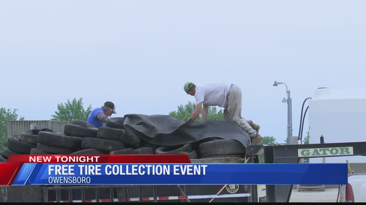 Owensboro Hosts Free Tire Collection Event - YouTube