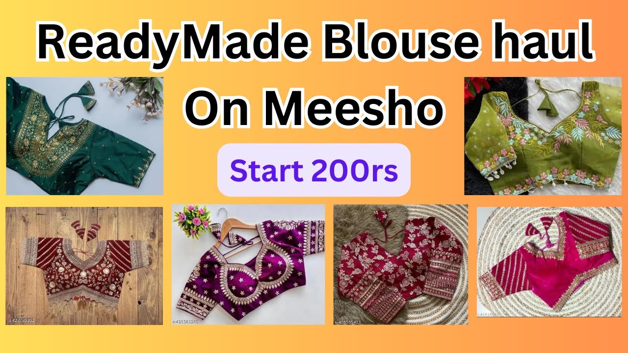 ReadyMade Blouse Haul On Meesho With Price | Meesho readymade Blouse ...