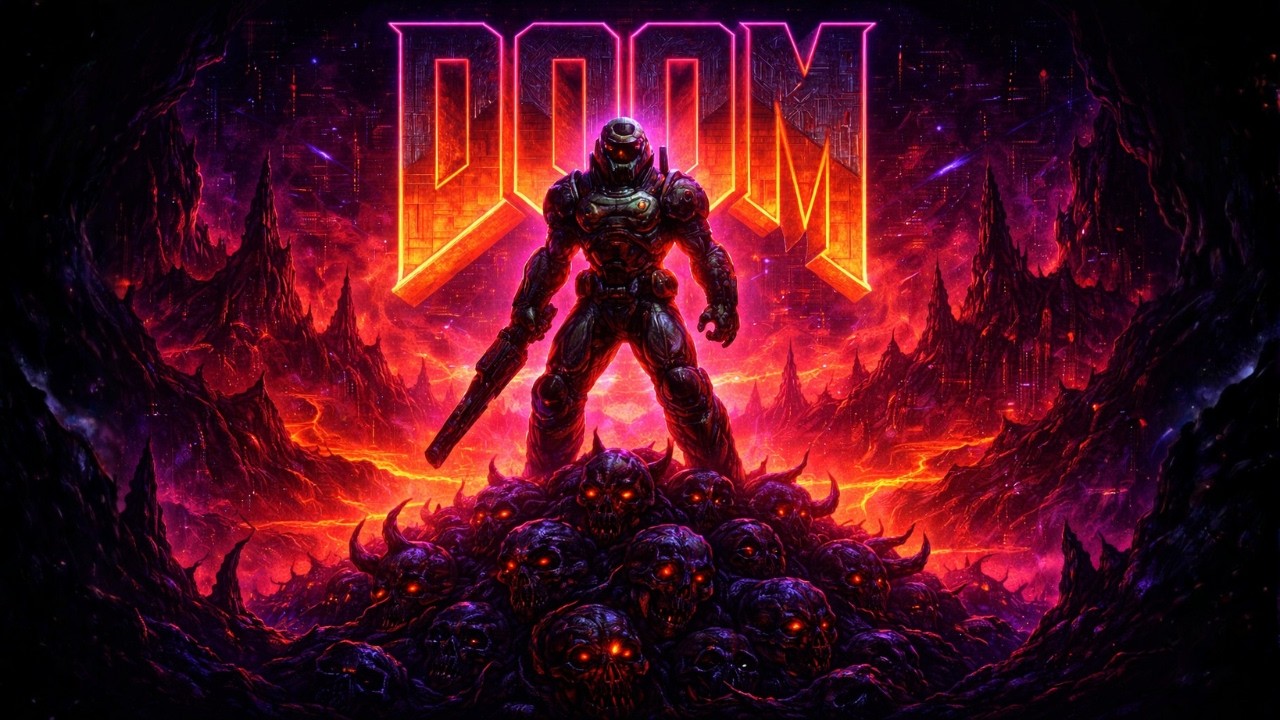 DOOM • 14 Track Heavy Dark Synthwave Tribute (Pixel Wave) - YouTube