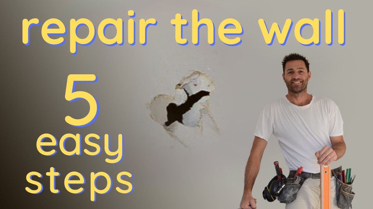 how to fix a hole in plasterboard wall - Inspire DIY Kent Thomas - YouTube