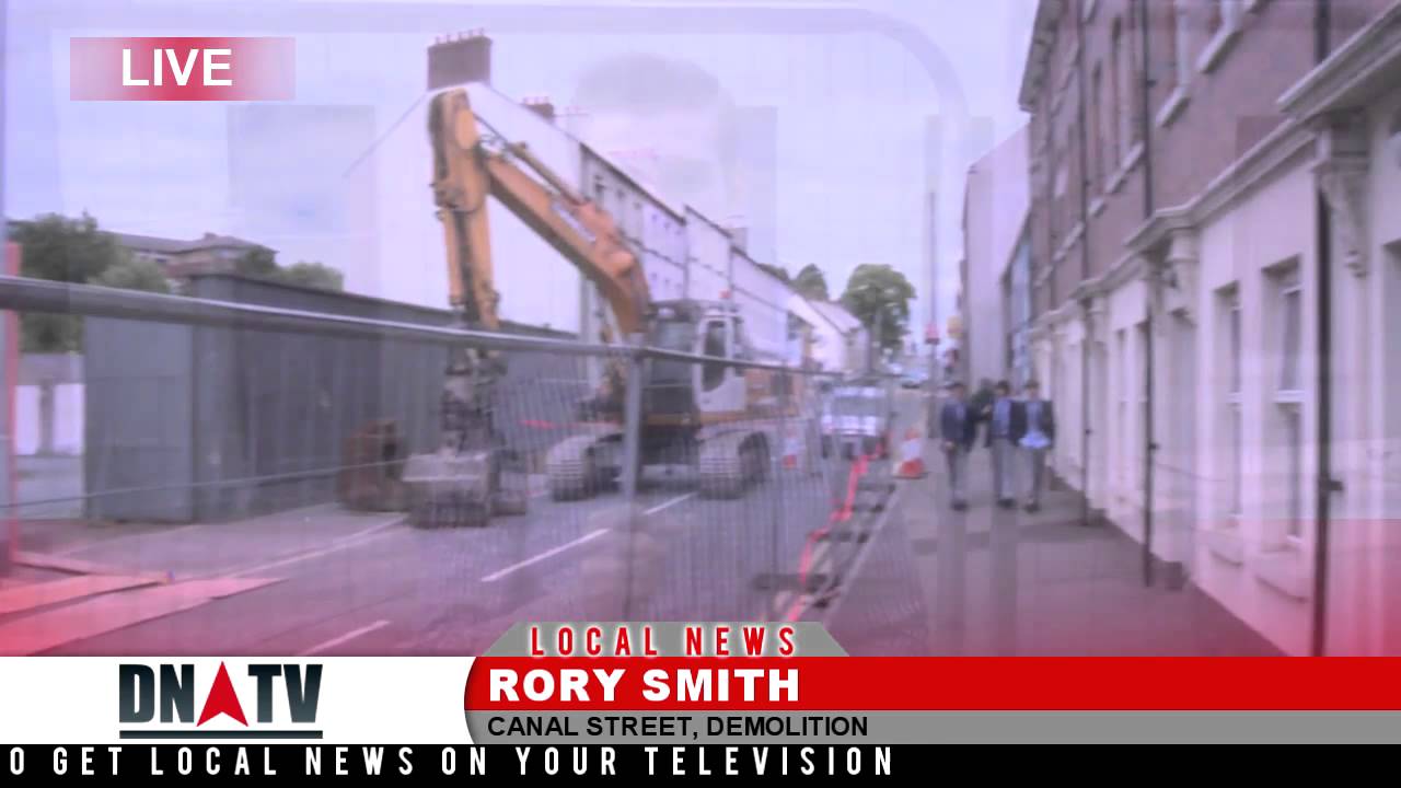 Canal Street Newry Closure due to demolition of building - YouTube