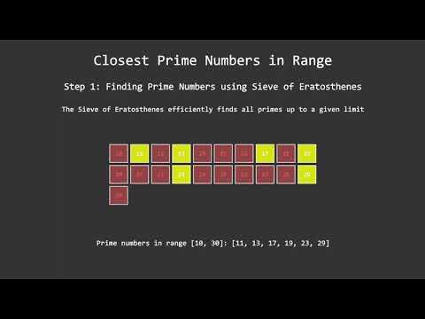 Closest Prime Numbers in Range [Leetcode Daily Problem] - YouTube